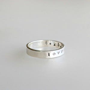 Personalized Ring, Sterling Silver Custom Ring, Love Ring, Name Ring ...