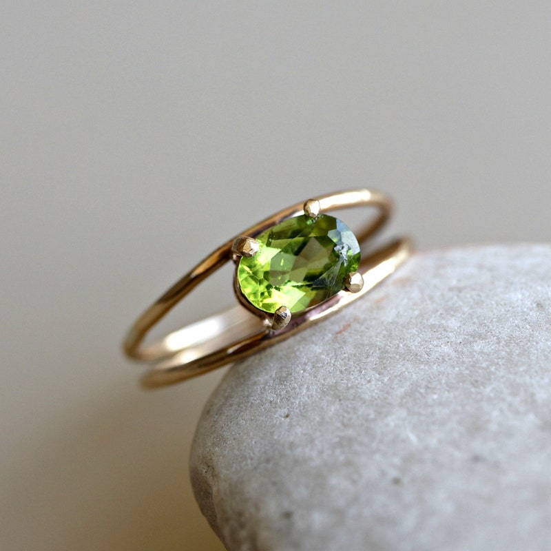 Peridot Ring - Etsy