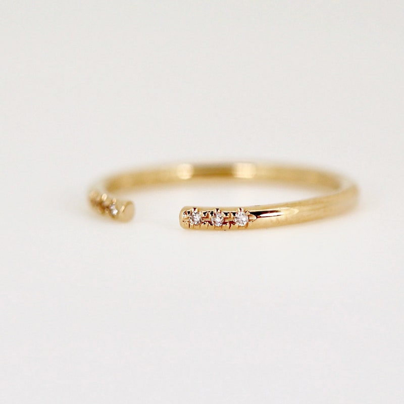 Diamond Open Band - Etsy