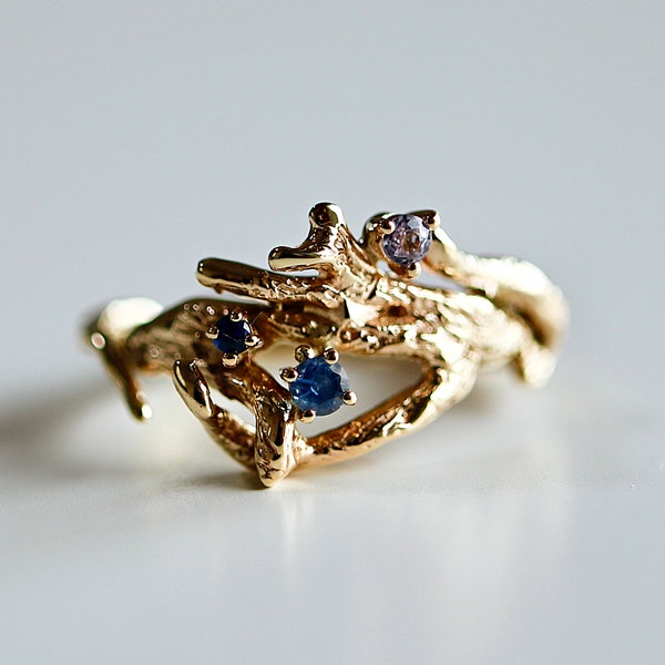 Gold Branch Ring - Etsy