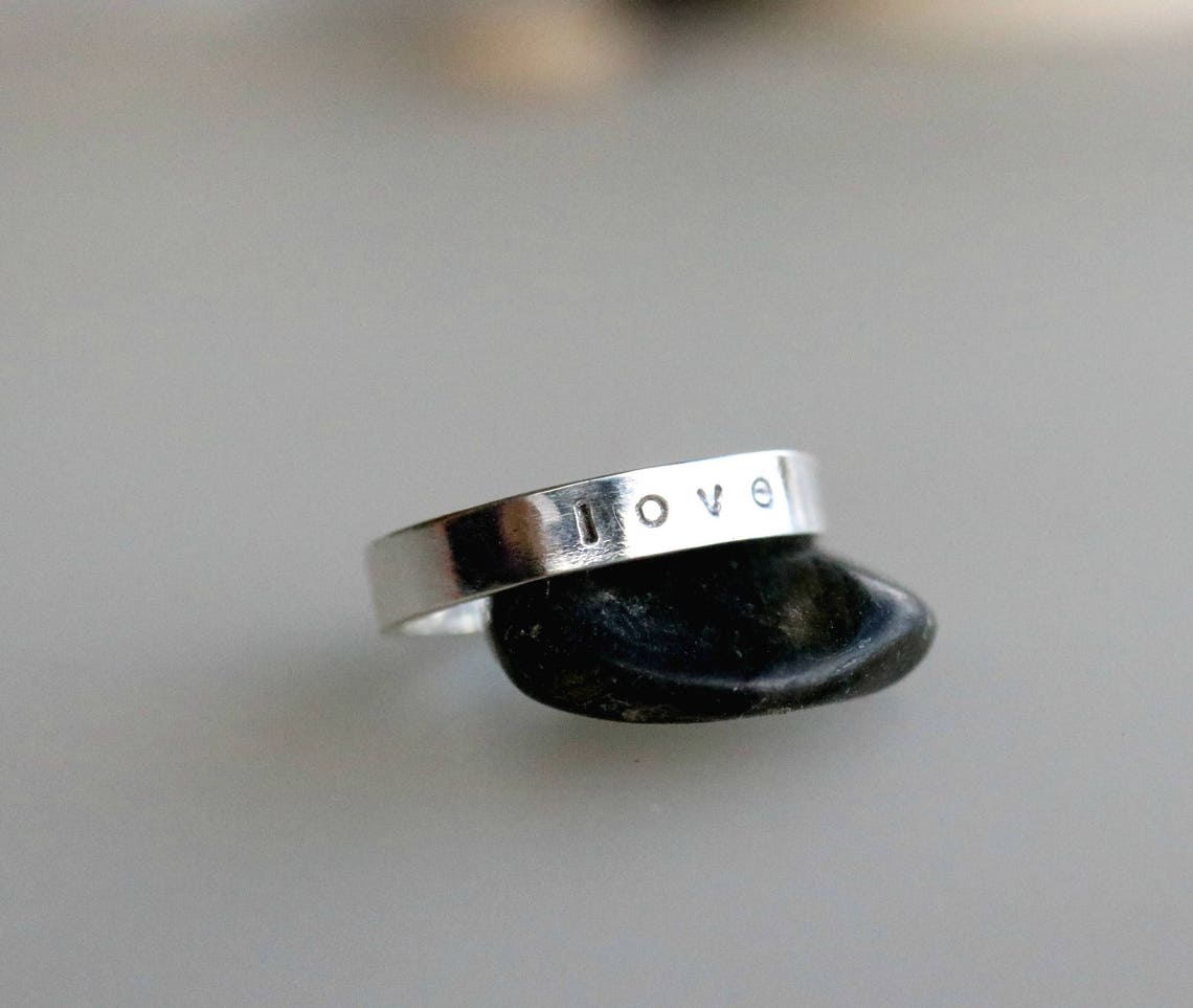 Personalized Ring Sterling Silver Custom Ring Love Ring - Etsy