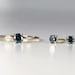 Solitaire Blue Diamond Ring 14k Gold, Minimalist Blue Diamond Promise ...