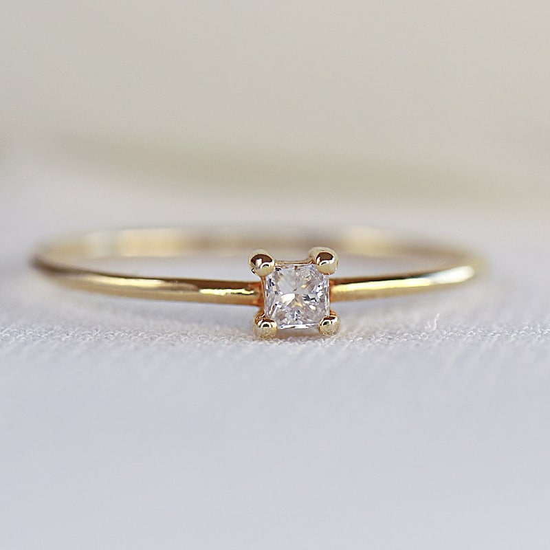 Dainty Diamond Ring - Etsy