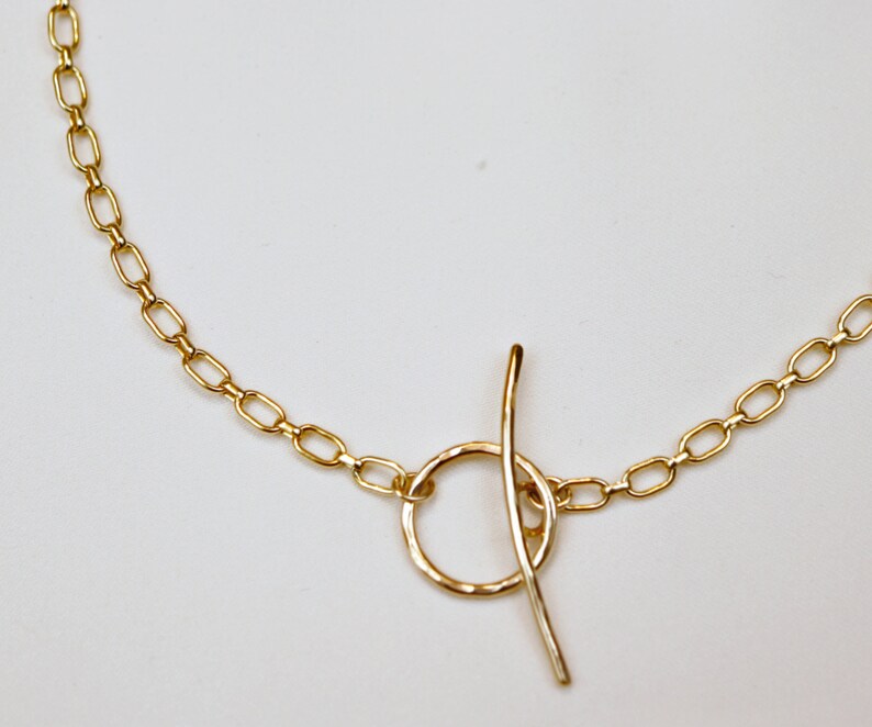 Gold Statement Toggle Necklace Toggle Choker Thick Chain - Etsy