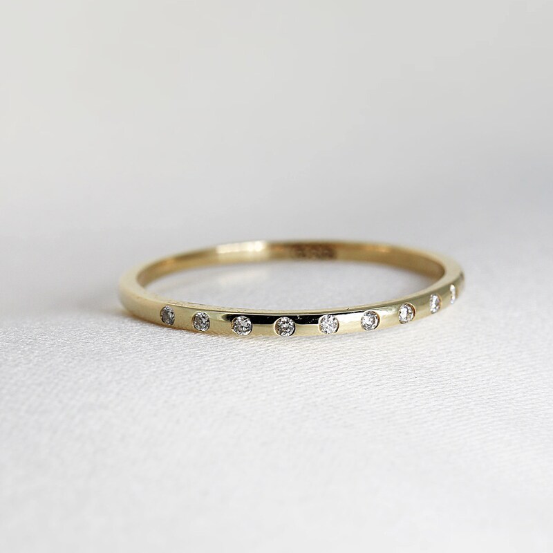Thin Diamond Band - Etsy
