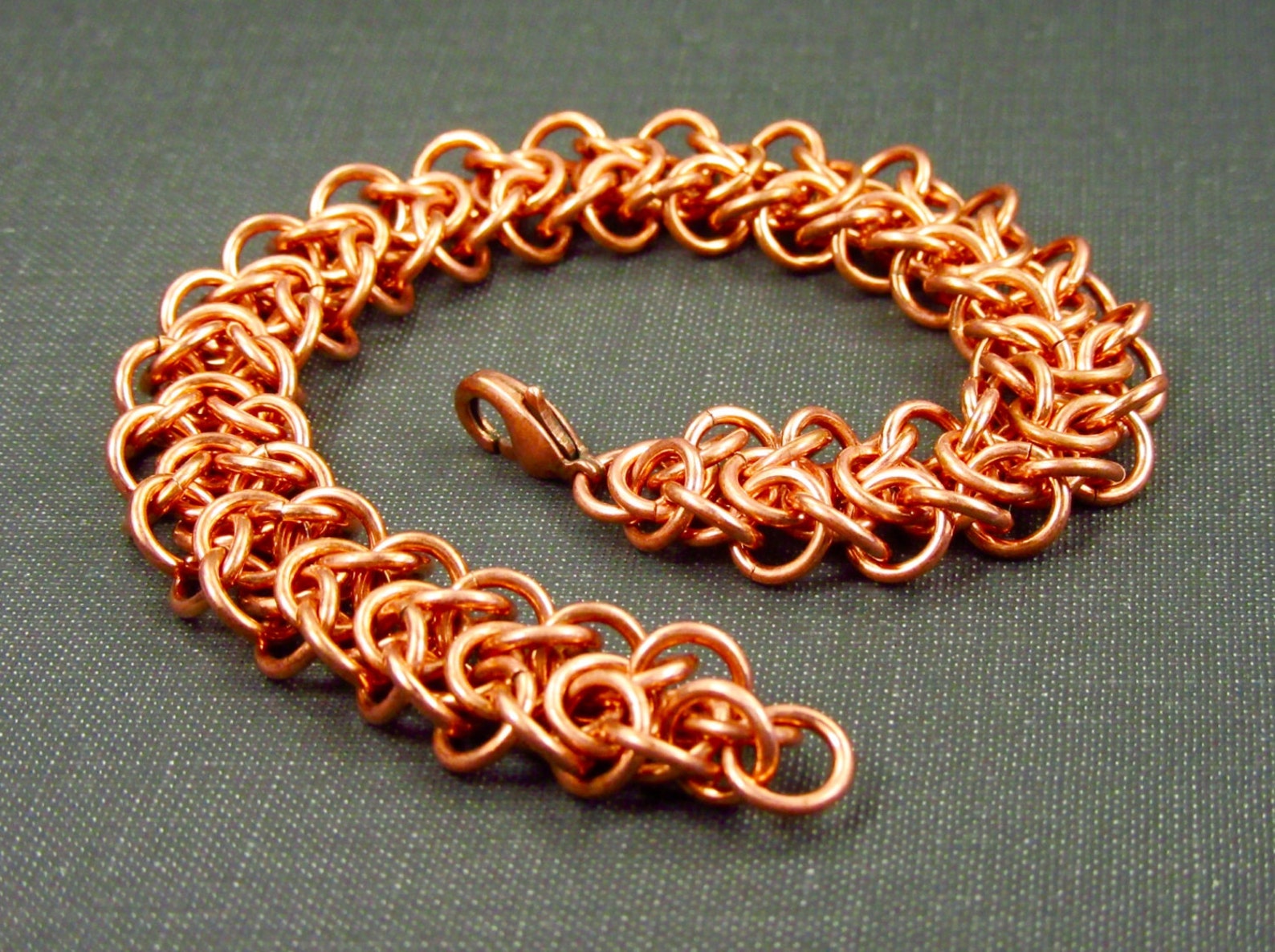 Copper Elf Weave Chainmaille Power Bracelet - Etsy Ireland