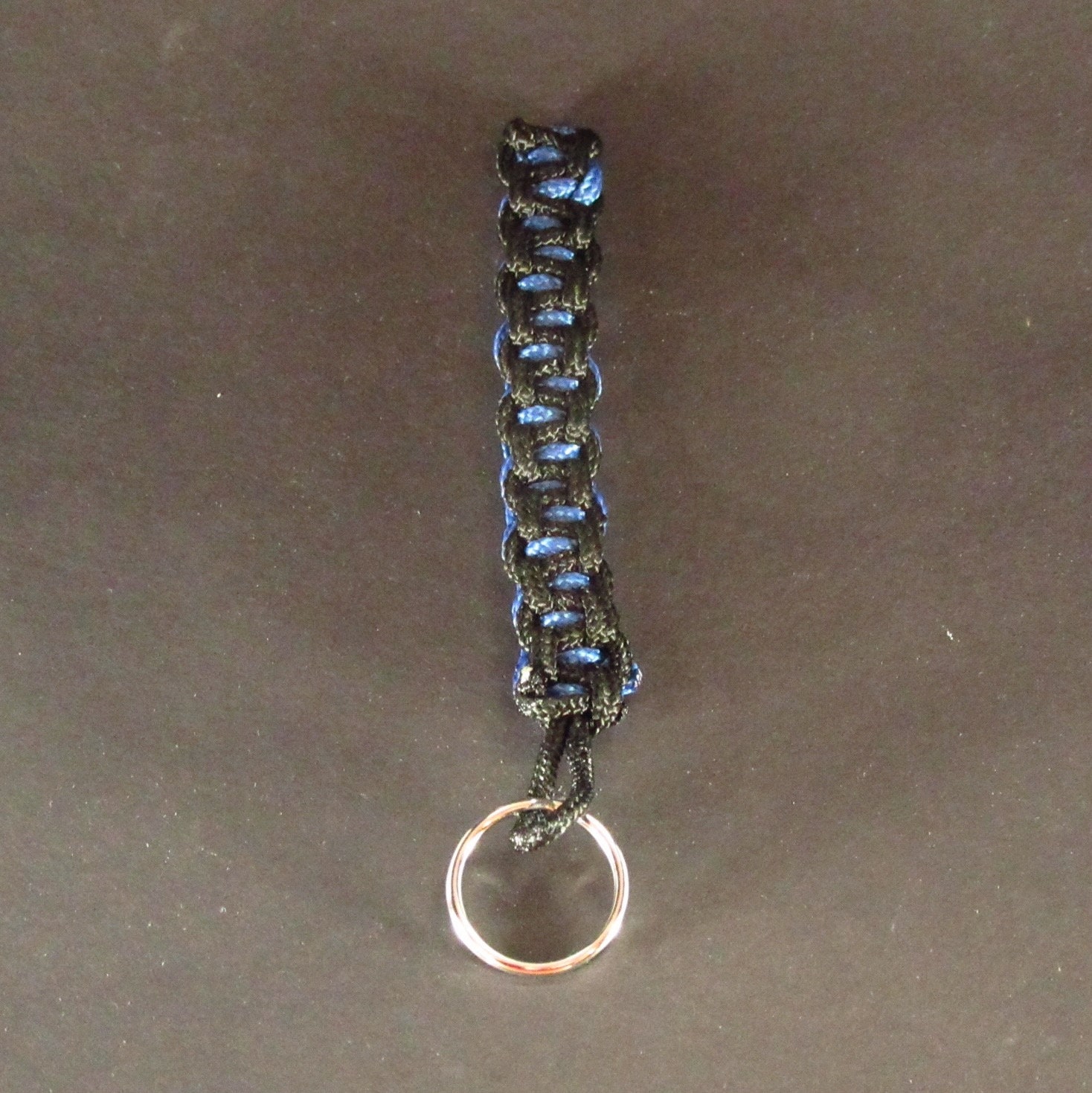 Black and Blue Paracord Keychain Fob - Etsy Sweden