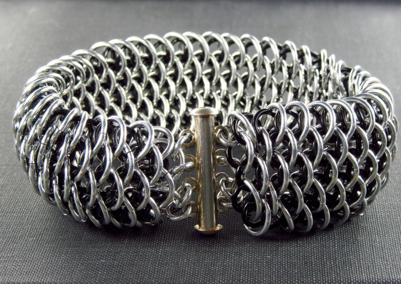 Aluminum Dragon Scale Weave Chainmaille Bracelet - Etsy