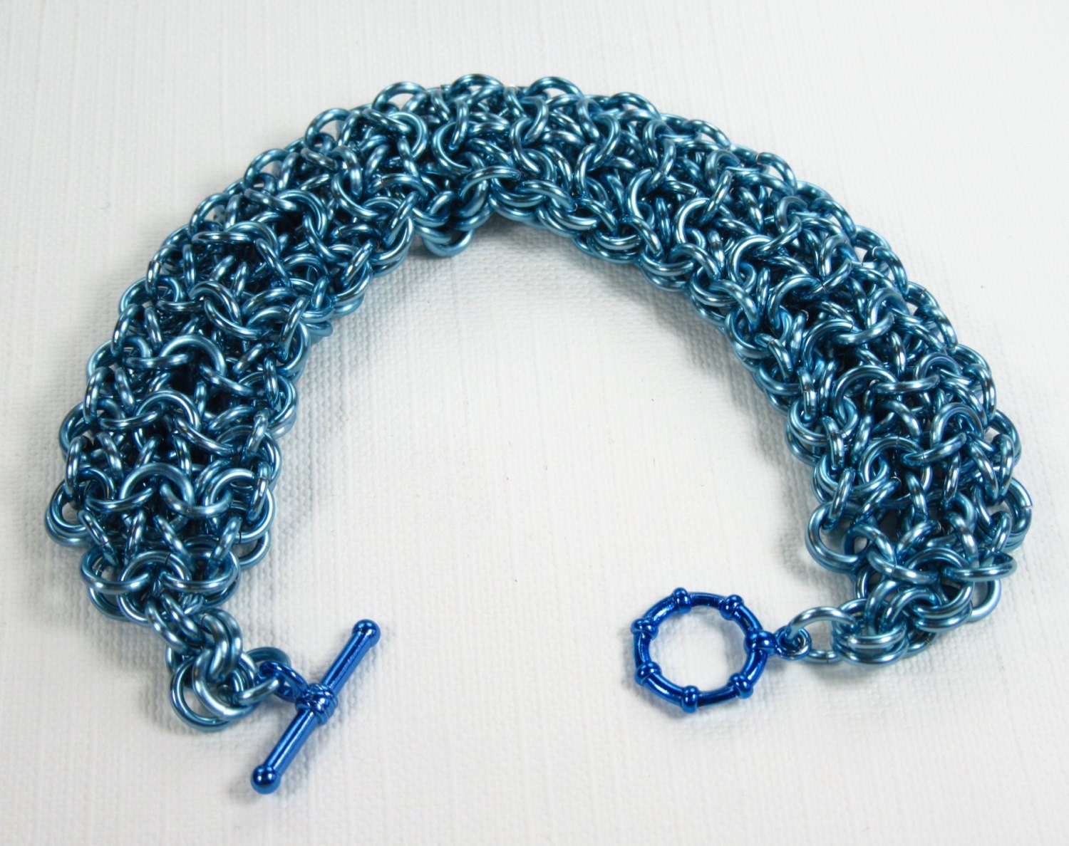 Anodized Aluminum Coyote Pack Weave Chainmaille Bracelet - Etsy