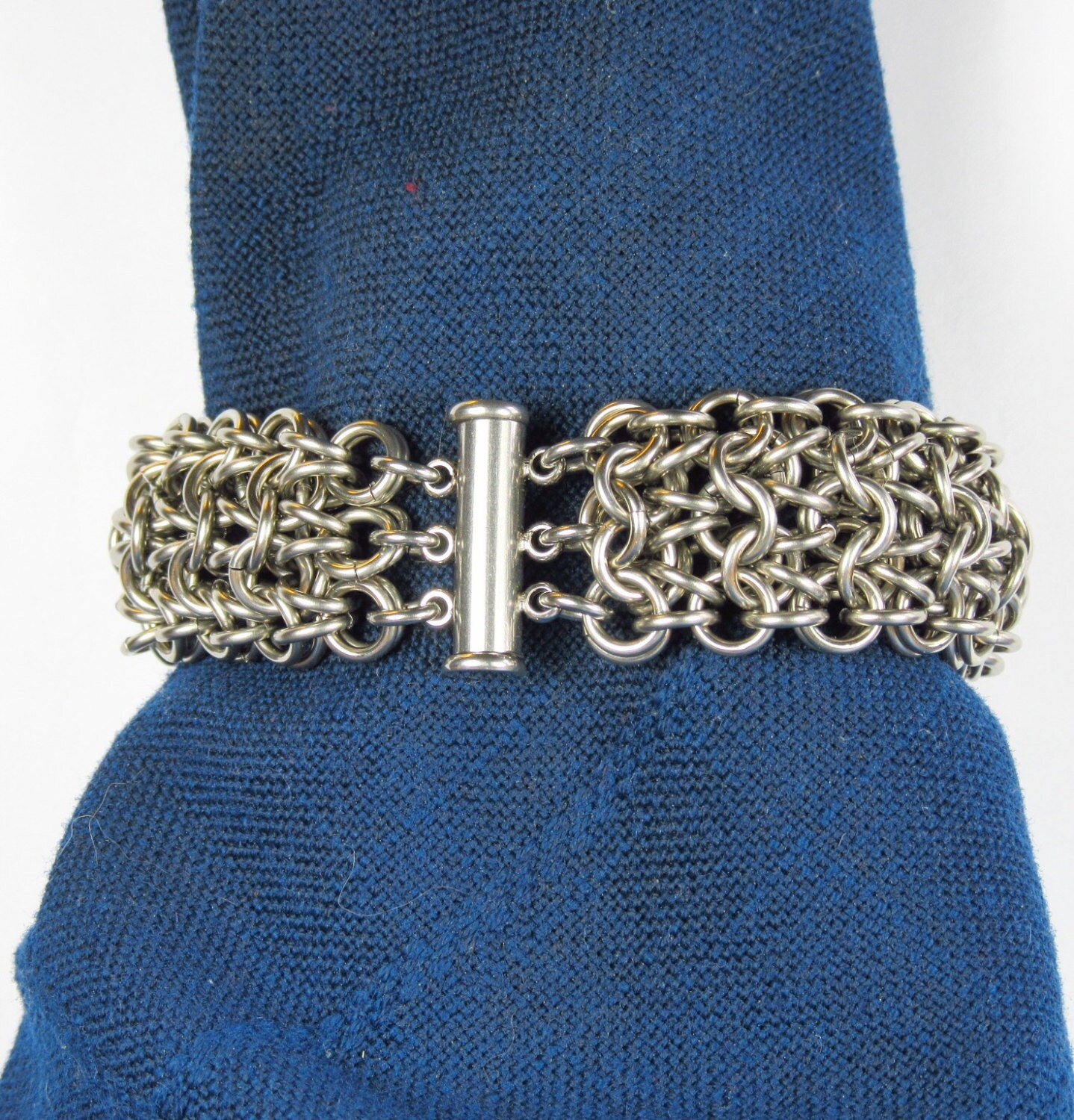 Stainless Steel Coyote Pack Weave Chainmaille Bracelet - Etsy