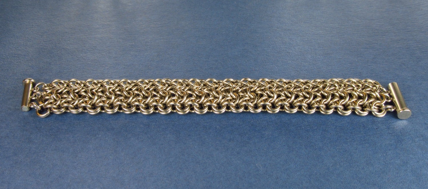 Stainless Steel Coyote Pack Weave Chainmaille Bracelet - Etsy