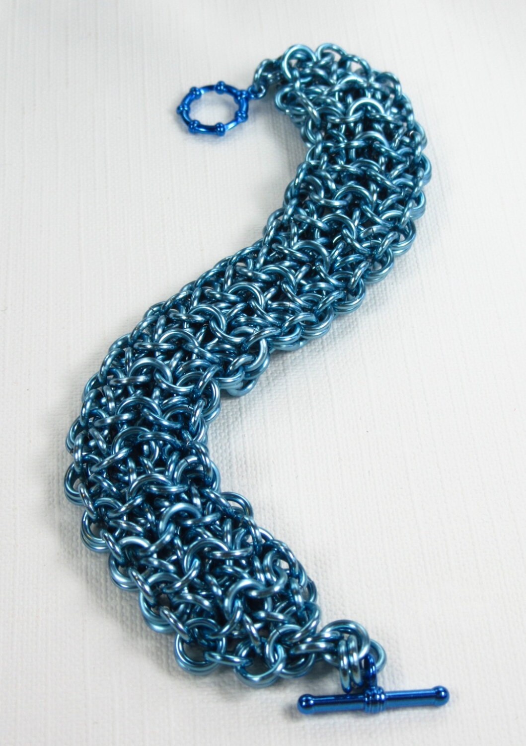 Anodized Aluminum Coyote Pack Weave Chainmaille Bracelet - Etsy