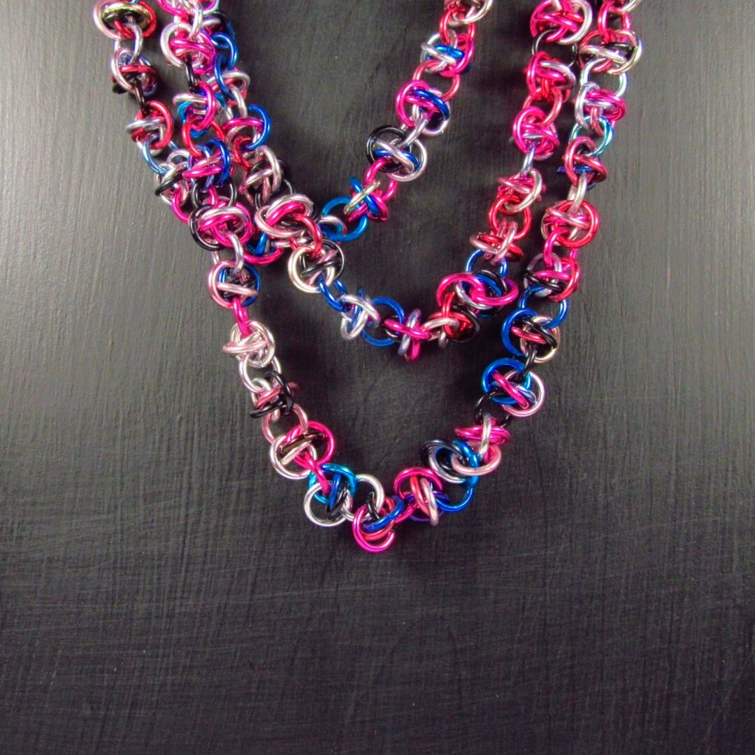 Collar de cuerda de cota de malla con tejido de barril de aluminio ...