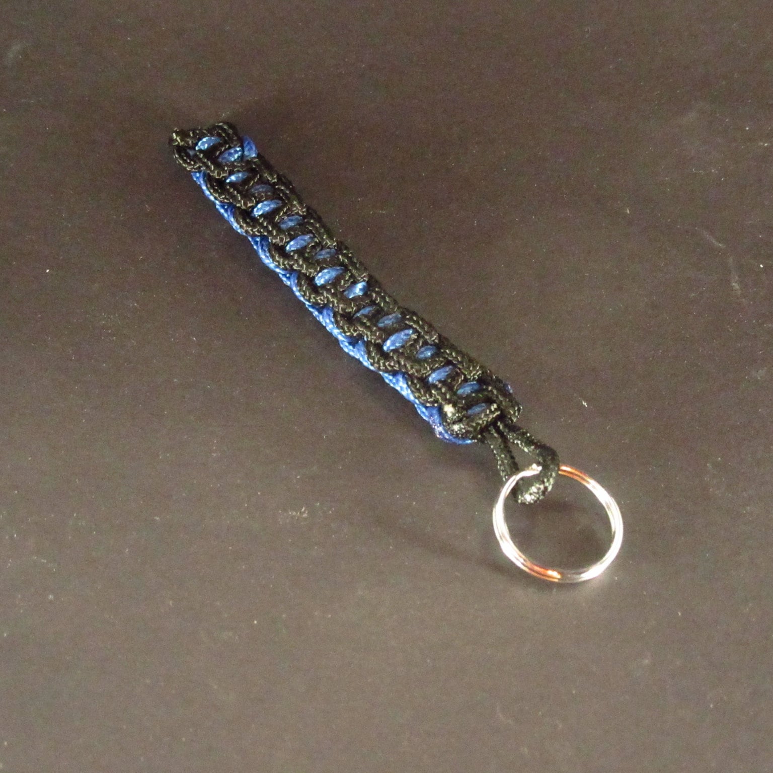 Black and Blue Paracord Keychain Fob - Etsy Sweden