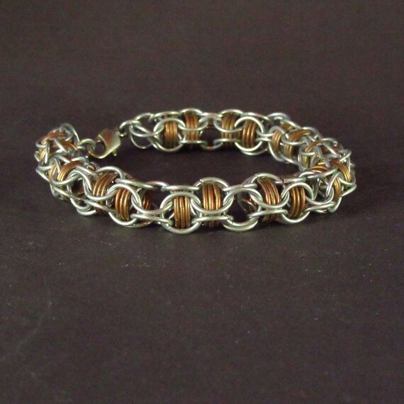 Aluminum & Copper Captive Inverted Round Weave Chainmaille - Etsy