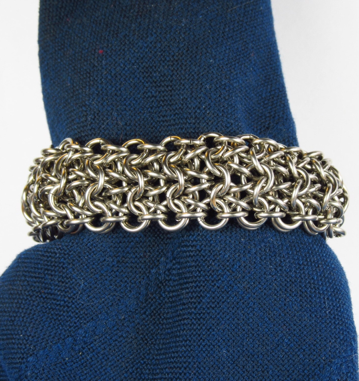 Stainless Steel Coyote Pack Weave Chainmaille Bracelet - Etsy