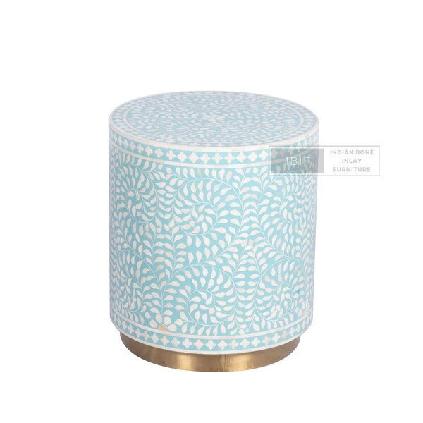 Bone Inlay End Table - Etsy