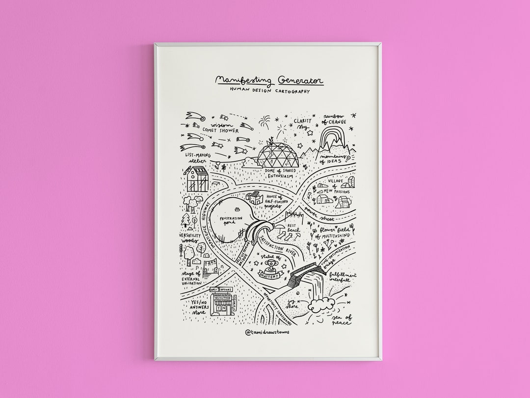 Manifesting Generator Town Digital Print Human Design Illustrated ...
