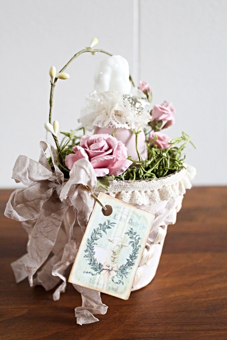 Handmade Easter Spring Peat Pot Assemblage Home Decor - Etsy