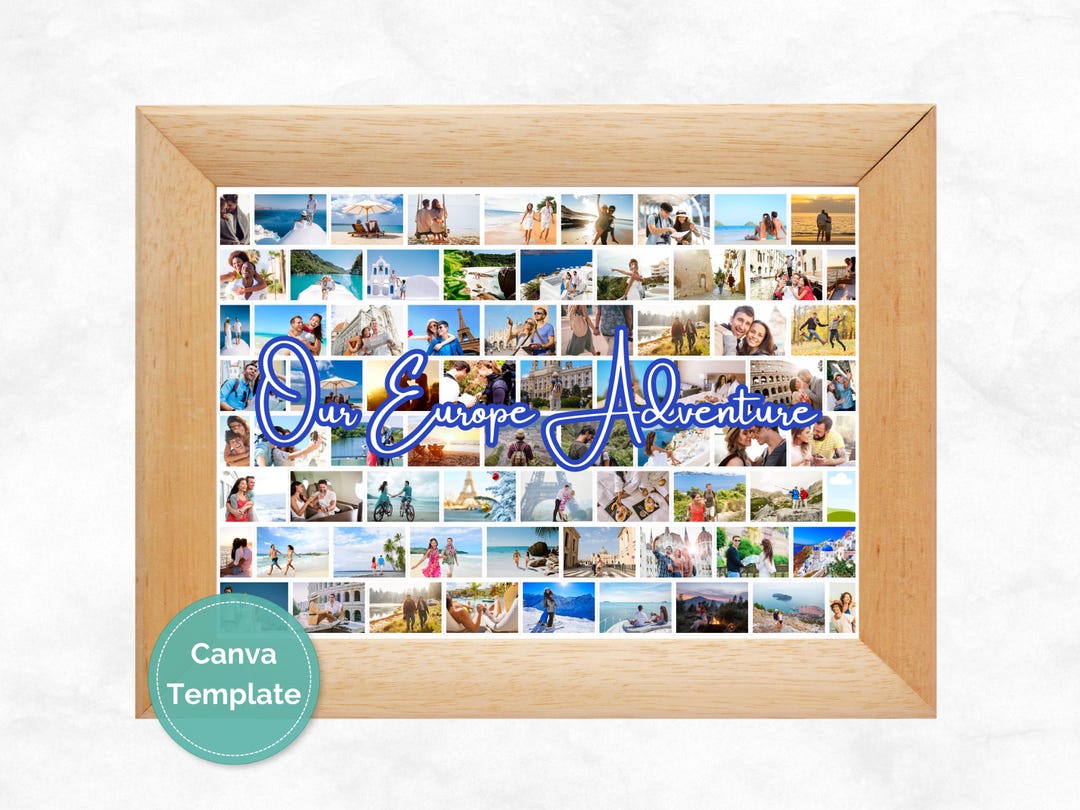 Landscape Photo Collage Canva Template. Perfect Holiday Keepsakes, 1st ...