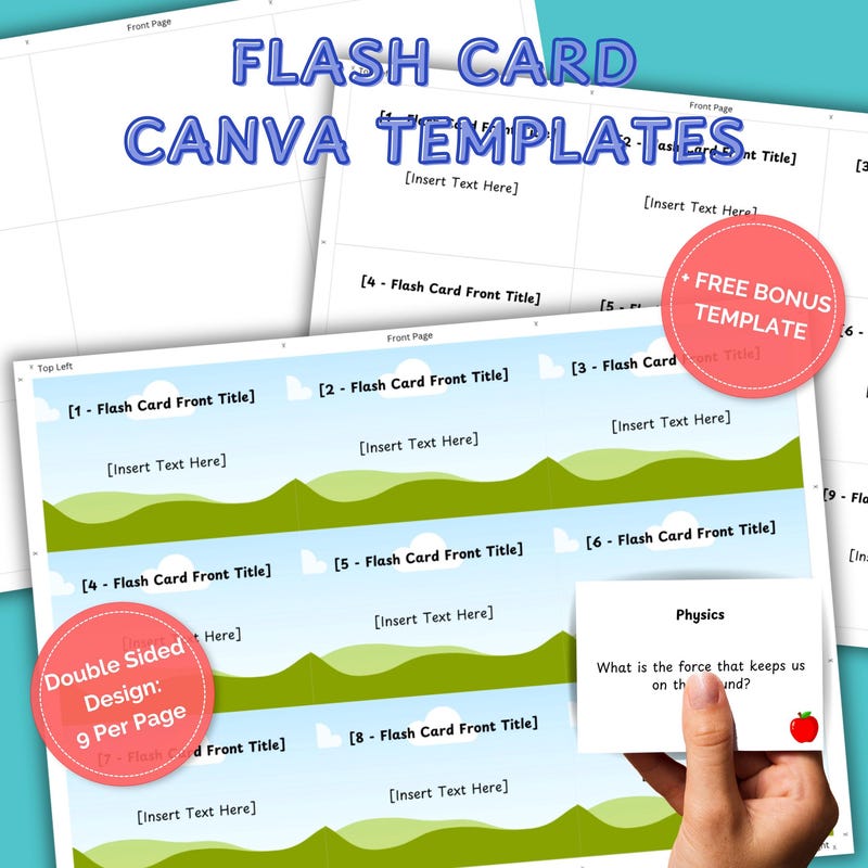 Alphabet Flashcards Canva - Etsy