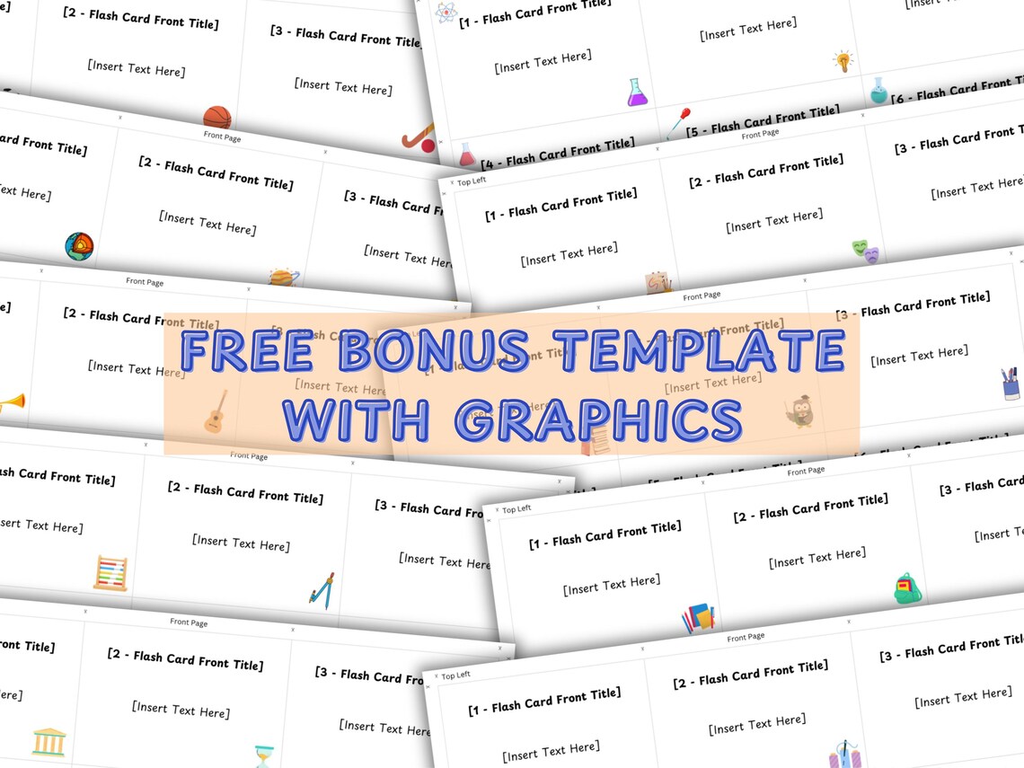 Flash Cards Canva Template, Double Sided Printable Flash Cards for Kids ...