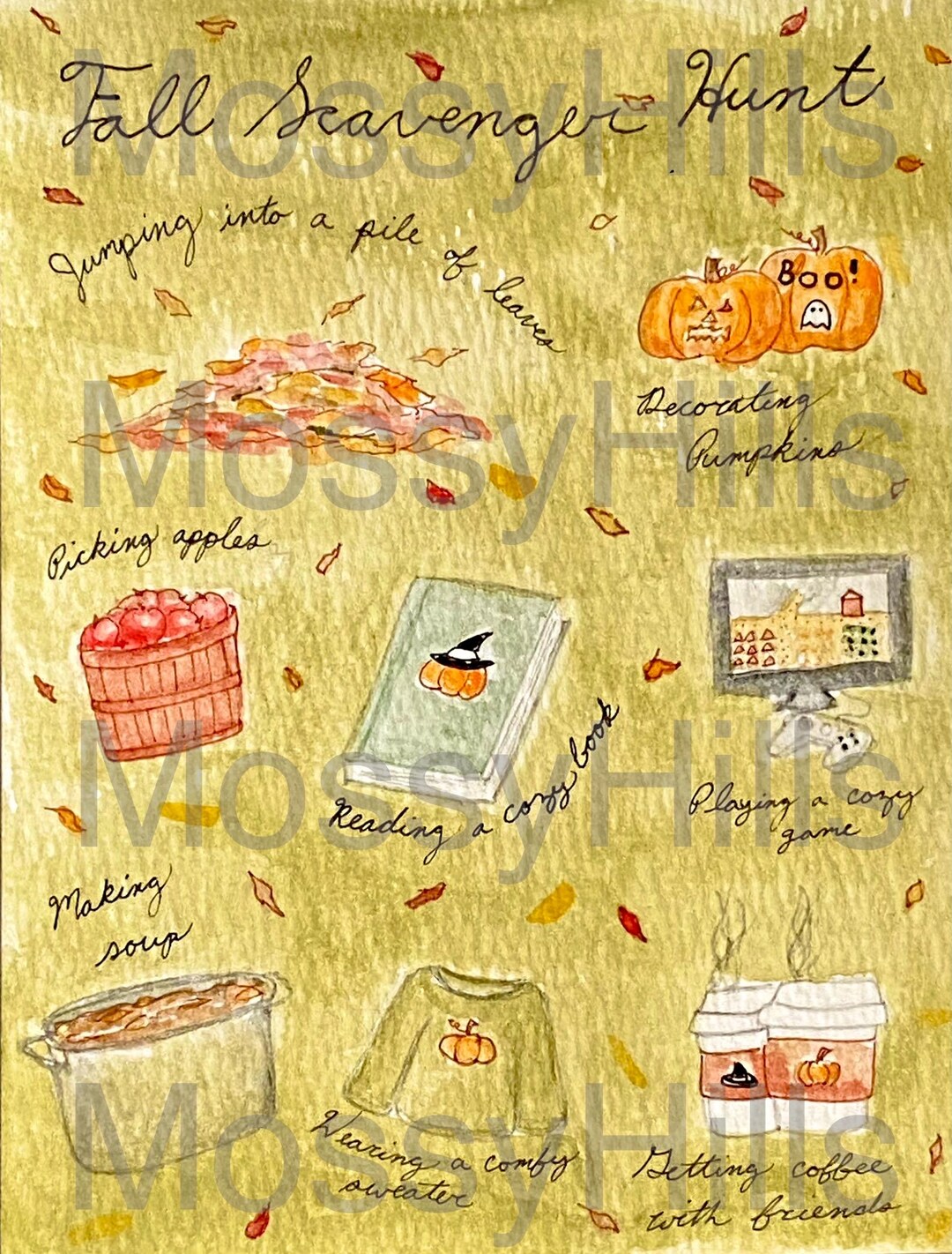 Cozy Fall Scavenger Hunt - Etsy