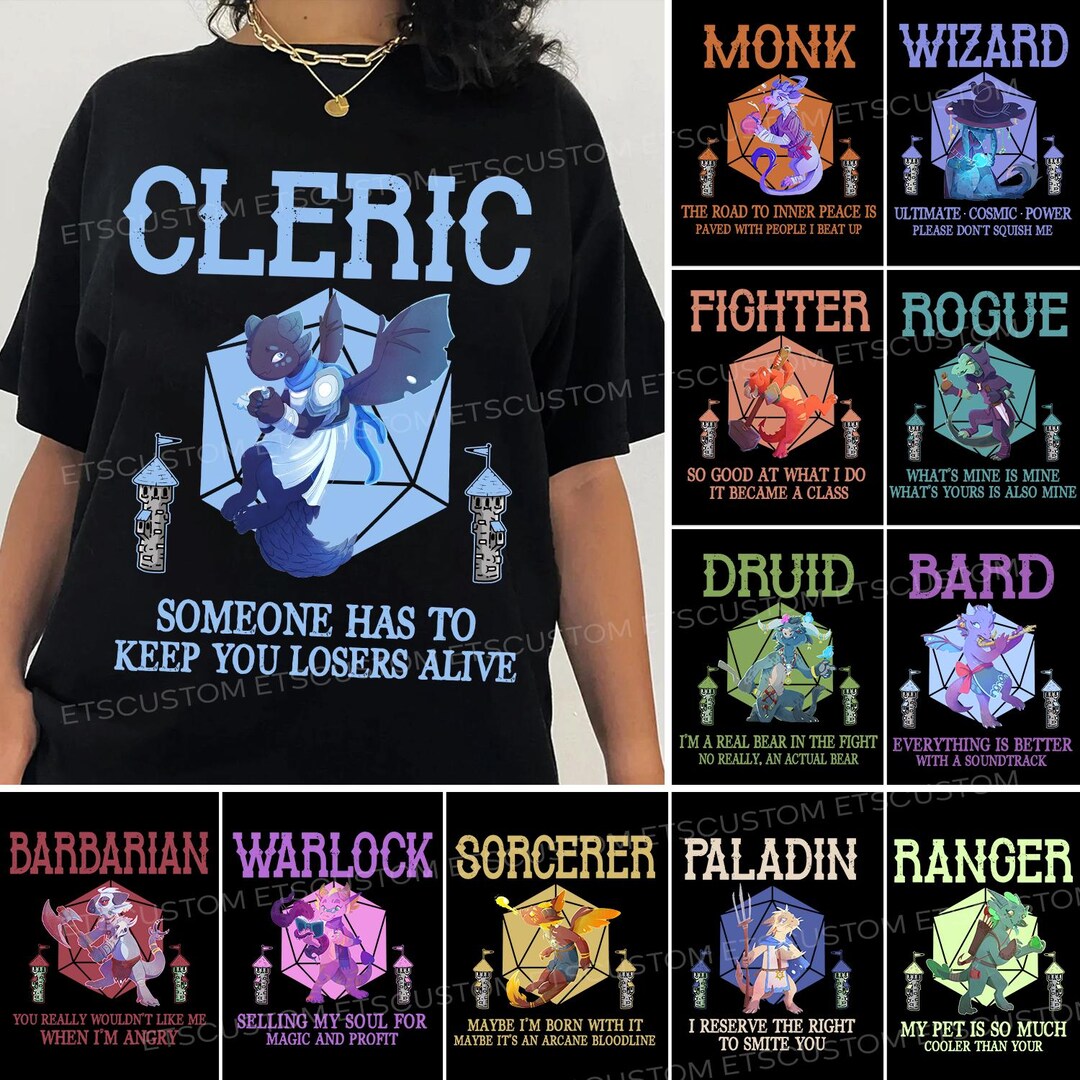 Dnd Class Shirt, DM Shirt, D&D Clothing, D and D Character Class T ...