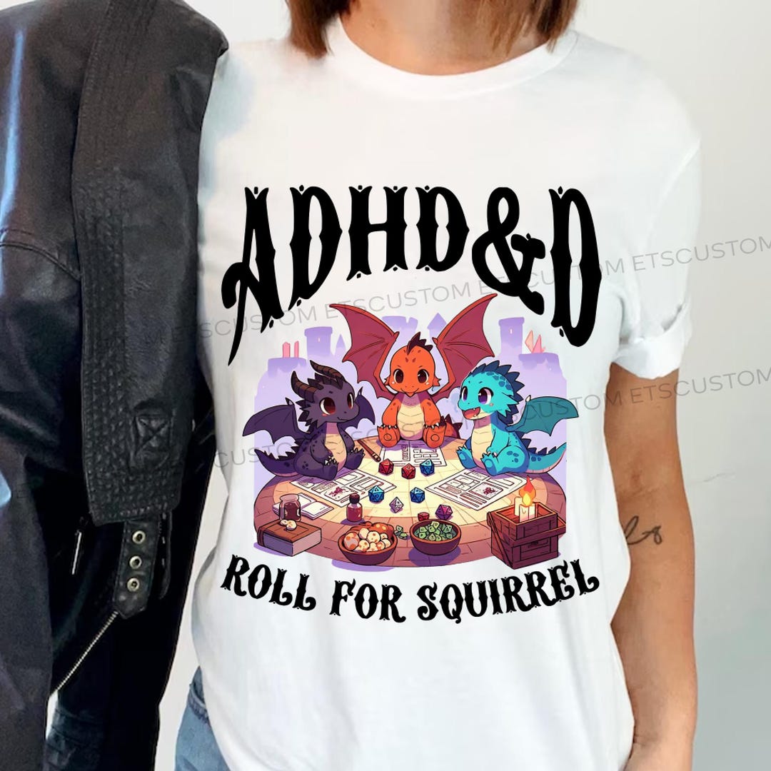 ADHD Dnd Cat Shirt,cat Dnd Shirt, Mental Health DM Gift,ttrpg Hoodie ...