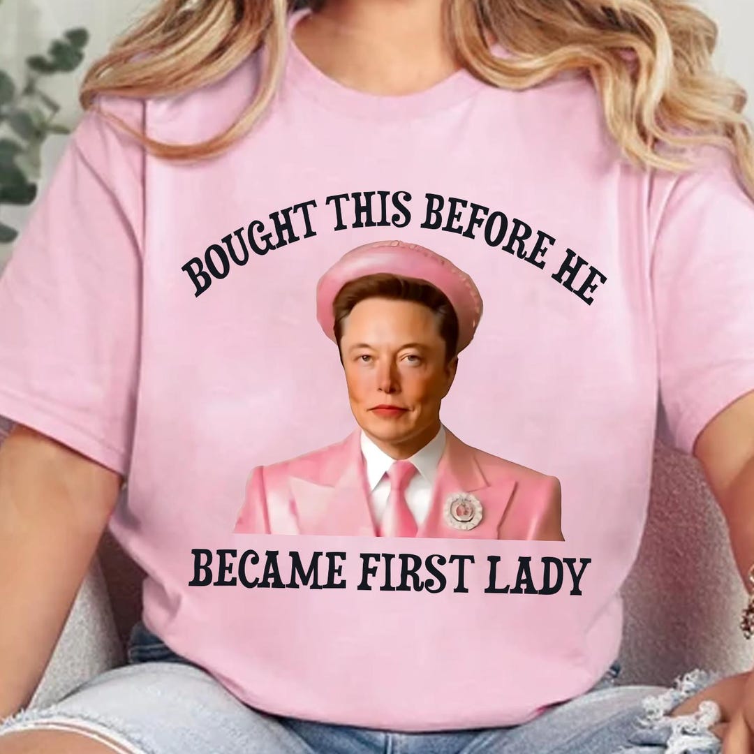 Funny Elon First Lady Cute Vintage Sweatshirt, Elon Pink Funny Hoodie ...