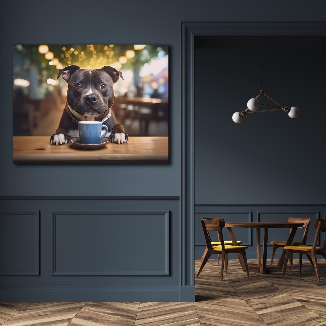 Staffordshire Bull Terrier Coffee Art Print - Cozy Home Décor, Dog ...