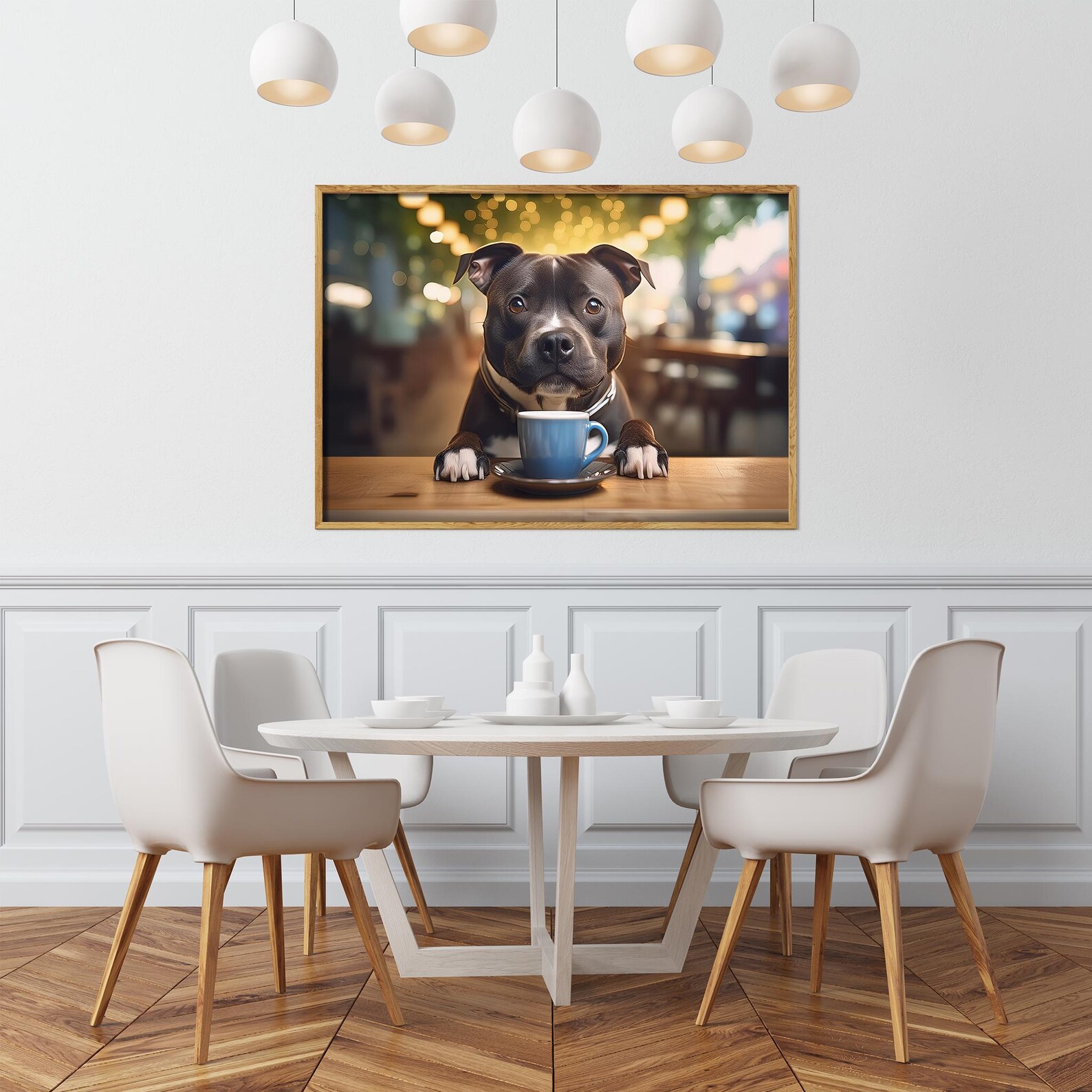 Staffordshire Bull Terrier Coffee Art Print - Cozy Home Décor, Dog ...