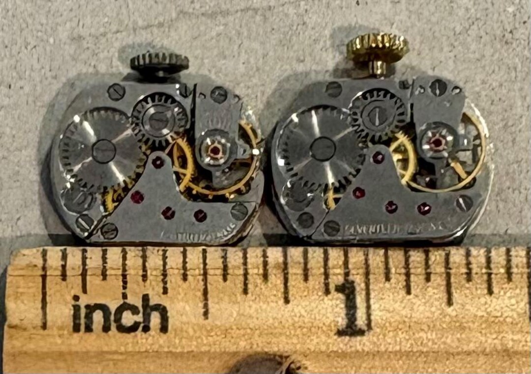 RARE Pair of Nearly Identical Vintage Rectangle Silver-tone WHOLE ...