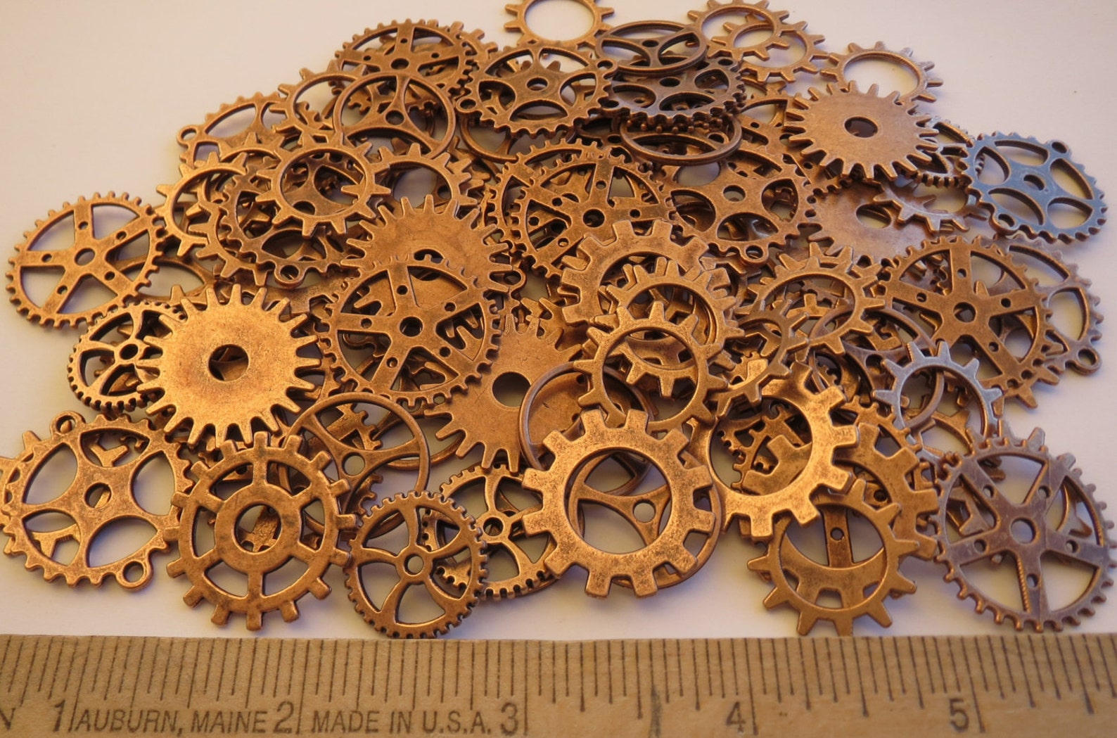 40g Antiqued Copper GEARS ONLY 1/2-1 Inch Medium to Large New Clock ...