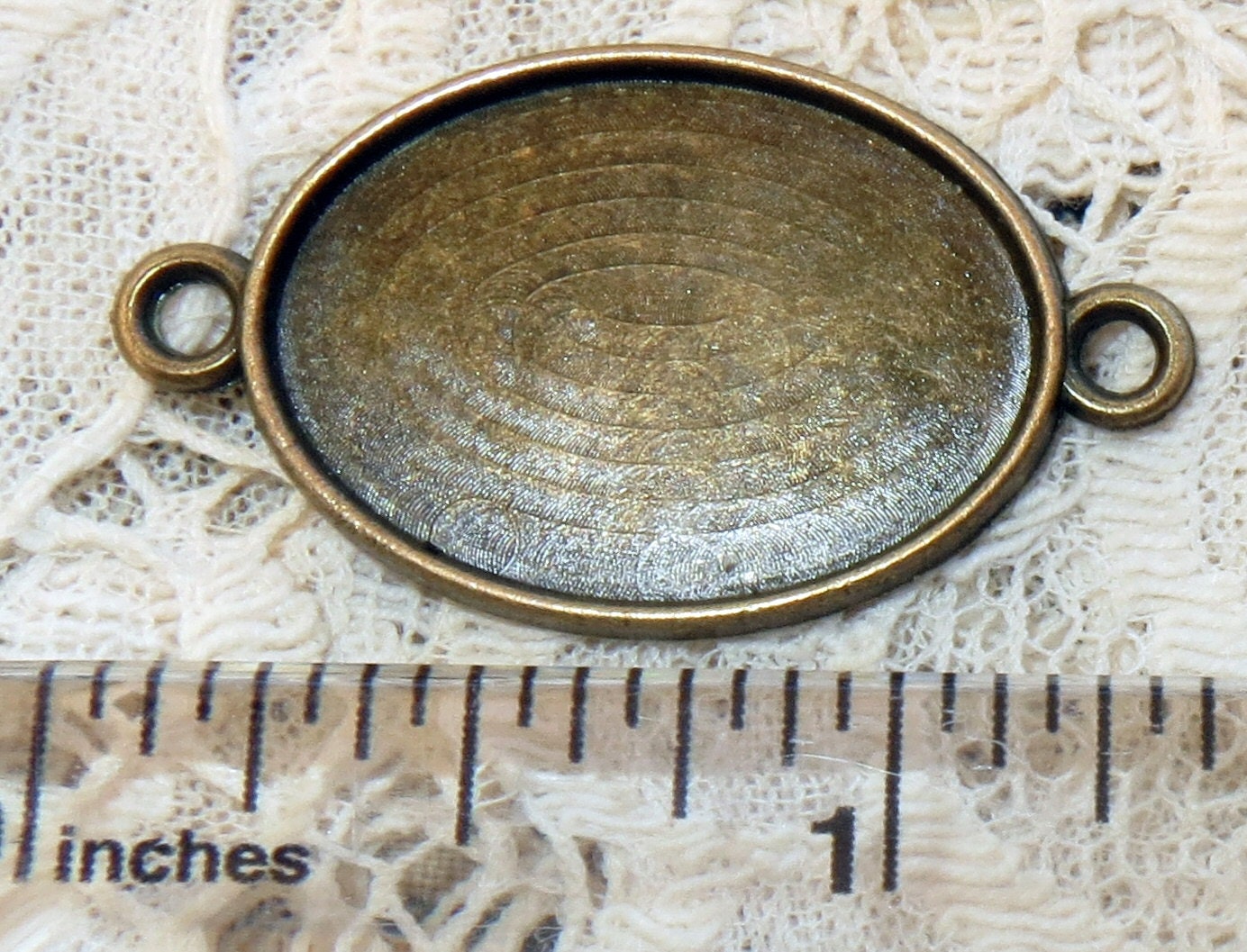 Jewelry & Beauty 10 Antique Brass Bronze Oval Blank Bezel Setting 7/8 ...