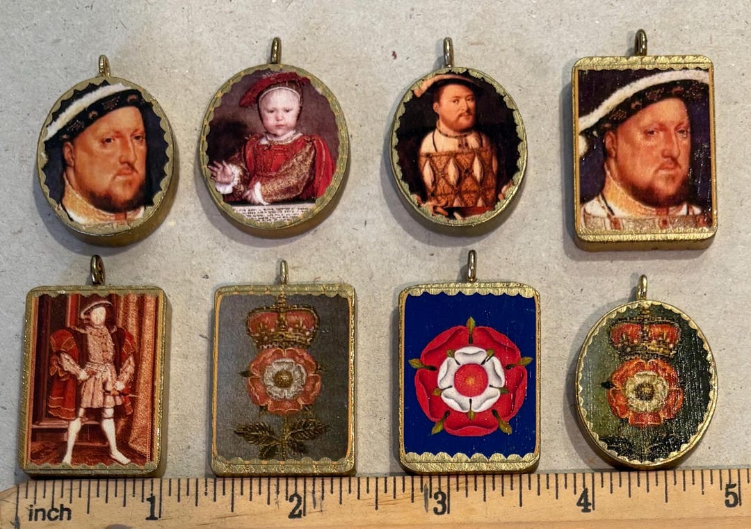 Choice of Henry VIII 8th, Tudor Rose, Miniature Photo Portrait Pendant ...
