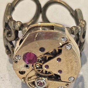 Handcrafted Neo-victorian Filigree Brass Finger Ring With RARE VINTAGE ...