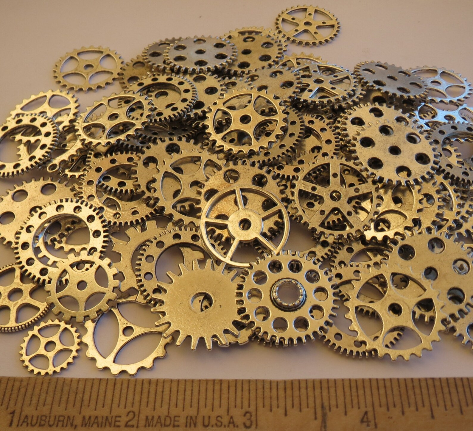 40g Antiqued Silver GEARS ONLY 1/2-1 Inch Medium to Large NeW | Etsy