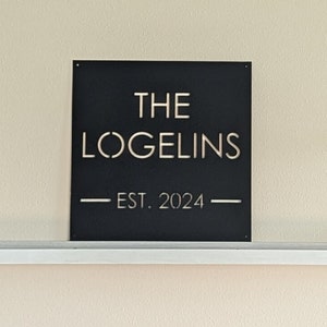 Large Custom Metal Signs | Wall Decor | Metal Wall Art | Last Name Sign ...