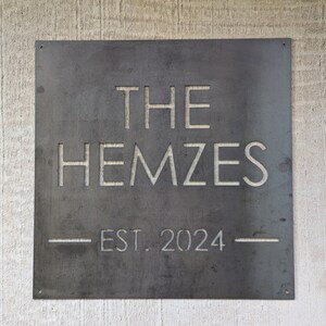 Large Custom Metal Signs | Wall Decor | Metal Wall Art | Last Name Sign ...