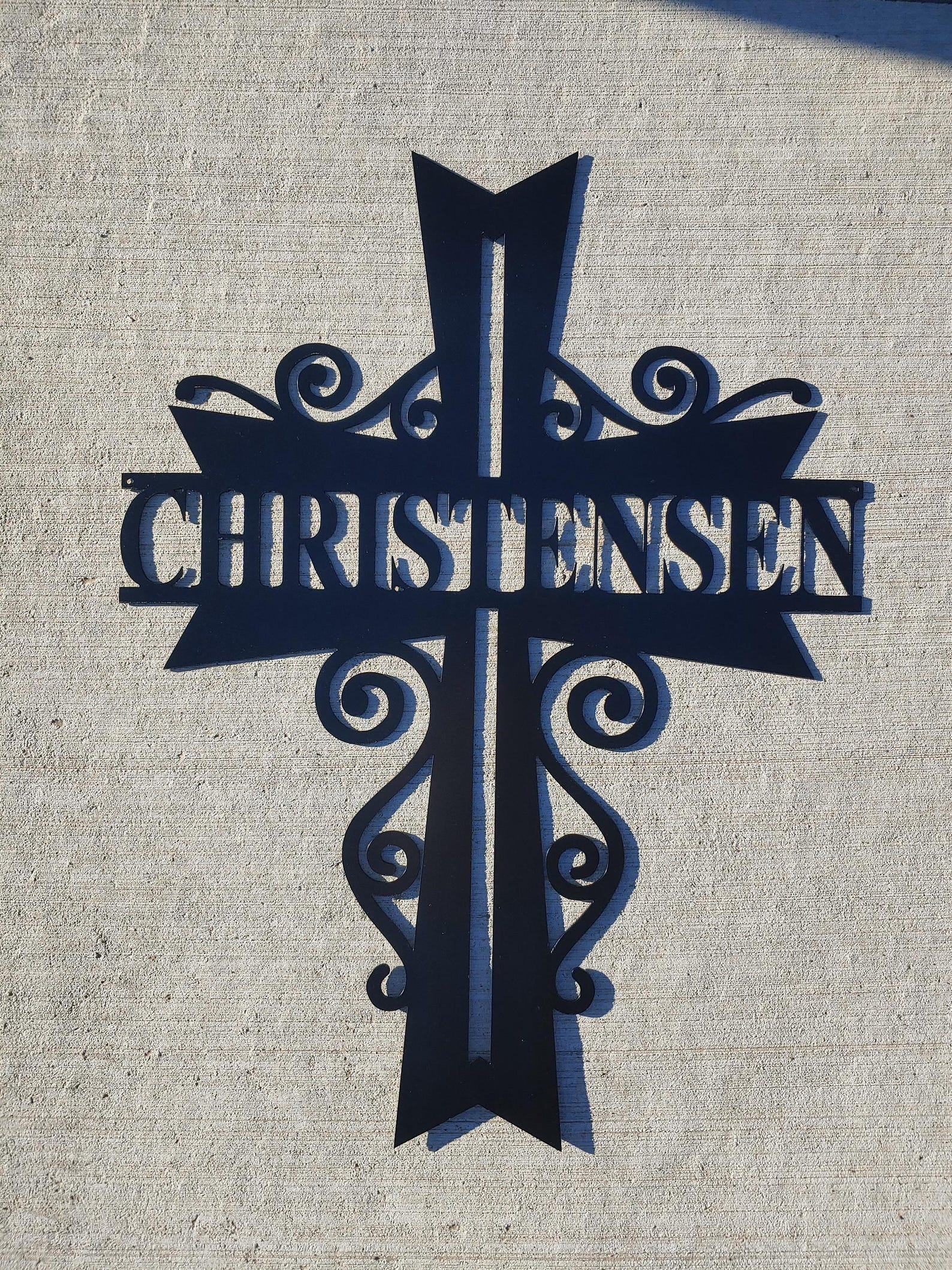 Custom Cross Name Sign Small | Metal Wall Art | Metal Decor | Christian ...