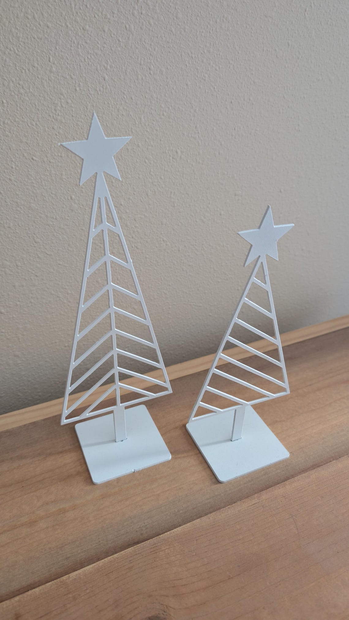 Christmas Trees Metal and Wood | Rustic Modern Christmas Decor | Metal ...