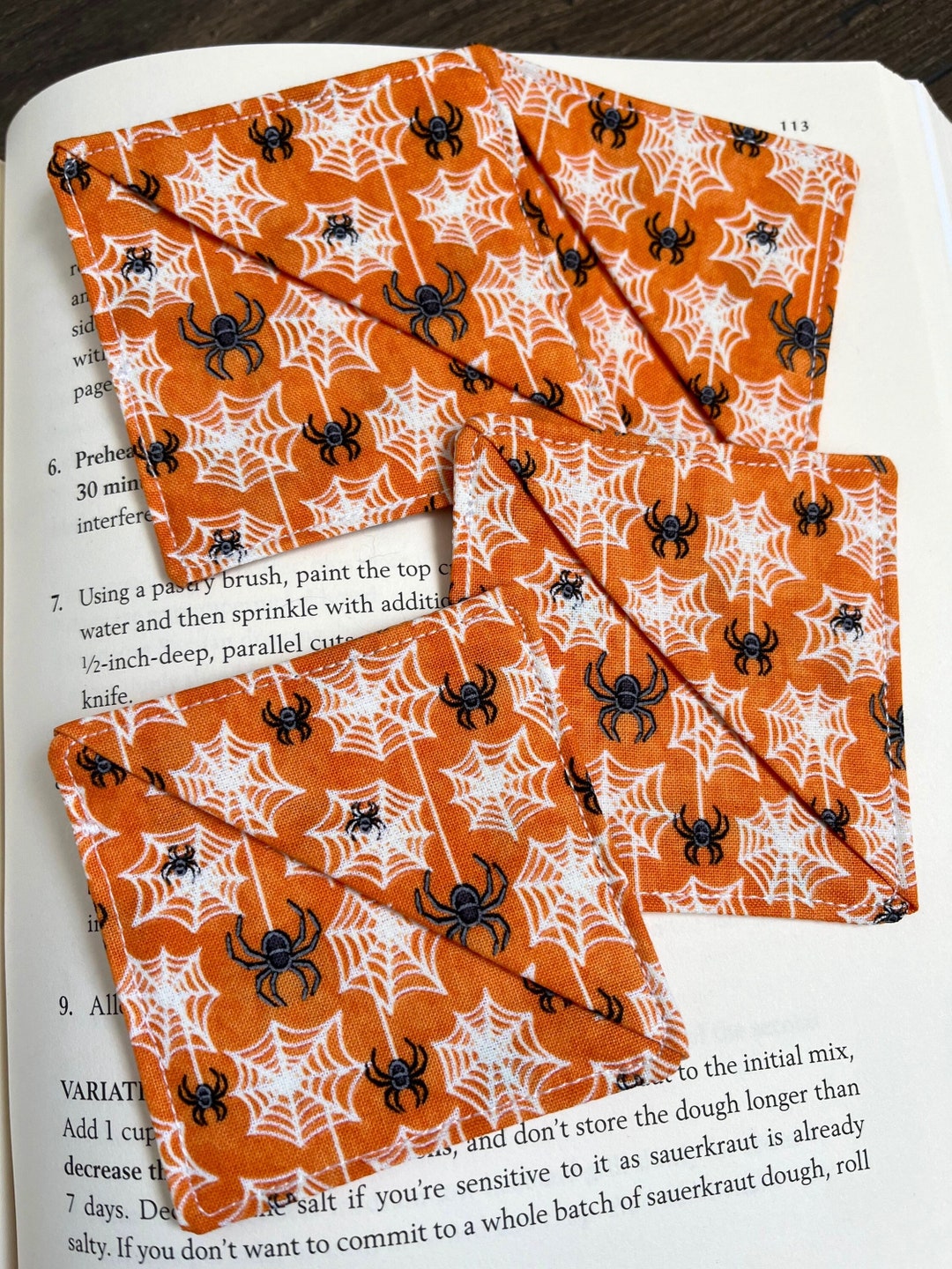 Spiders Bookmark Corner Corner Bookmark Glow in the Dark - Etsy