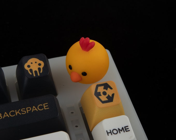 Chick Gaming Knob, Custom Keyboard Knob Button, Resin Artisan Keycaps ...