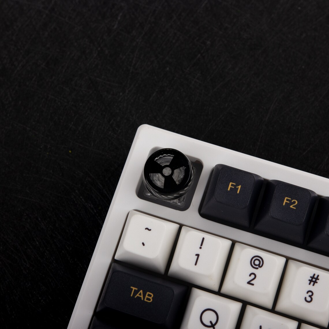 2PC Backlit Radiation Symbol Handcrafted Resin Keycap, Custom Artisan ...