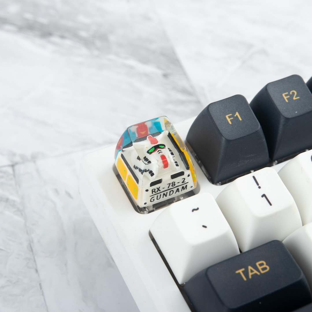 Custom RX-78-2 Gundam Artisan Keycap - UV Reactive Keycap for ...