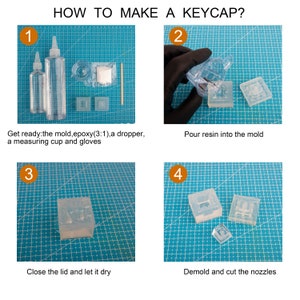 Custom Clear Silicone Keycap Molds, Artisan Resin Keycap Making Tools ...