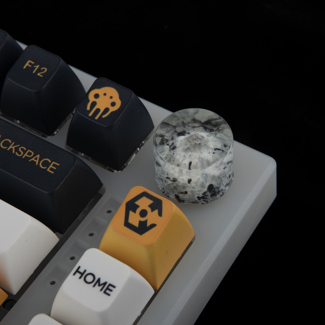 Snowy Mountain Gaming Knob, Custom Keyboard Knob Button, Resin Artisan ...