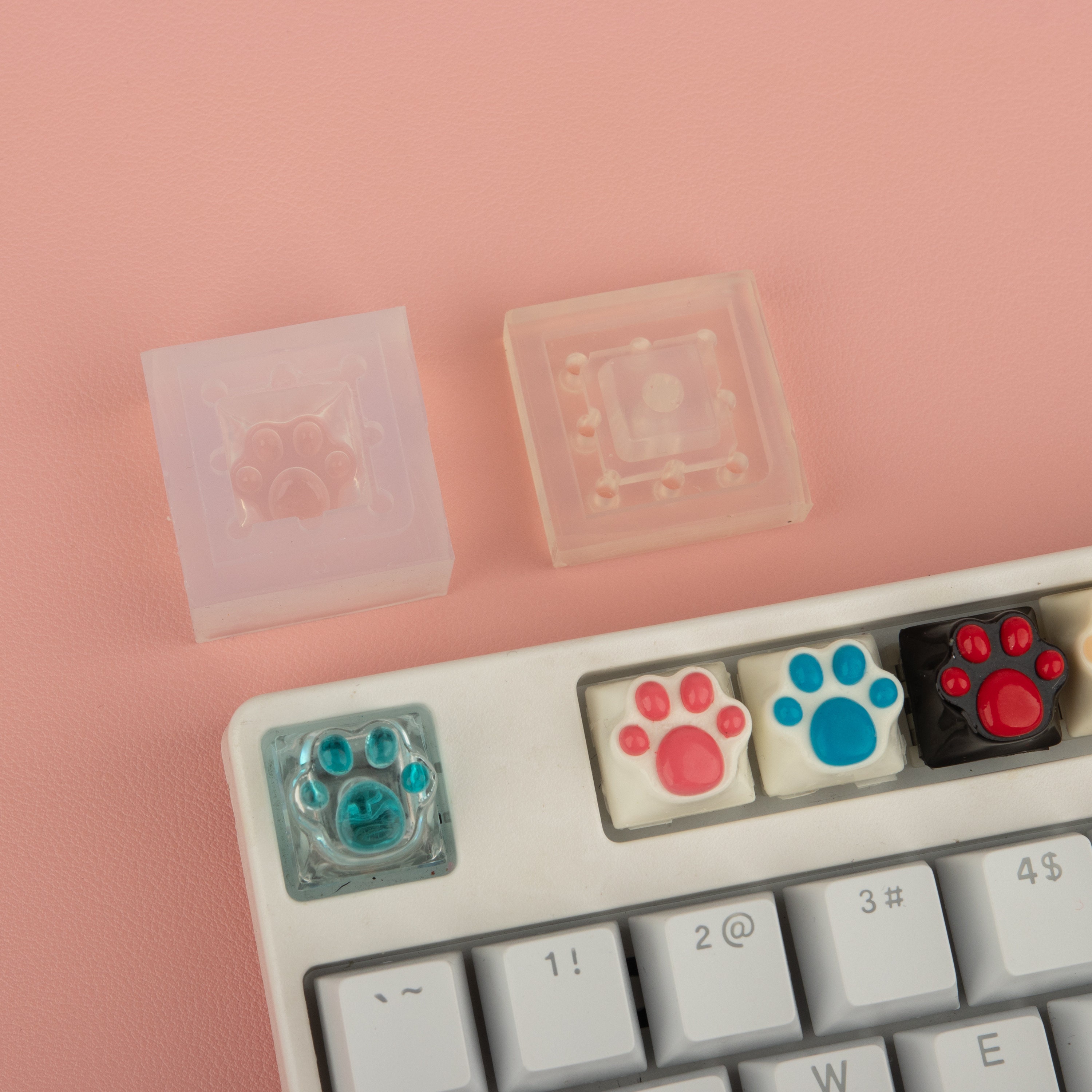 Cute Cat Paw Silicone Keycap Molds, Custom Keycap DIY Making Tools ...