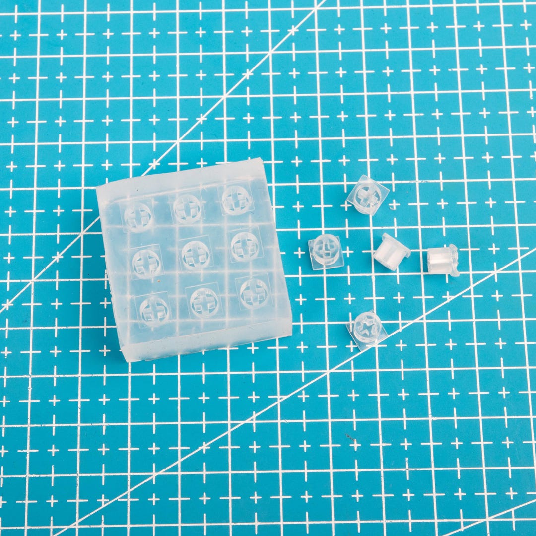 Custom Clear Silicone Keycap Stem Molds - Artisan Resin Keycap Stems ...
